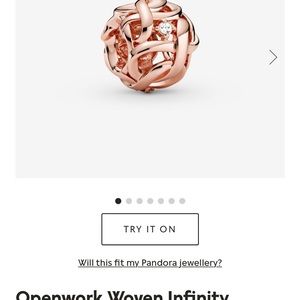 Pandora | Jewelry | Authentic Pandora Rose Openwork Woven Infinity ...